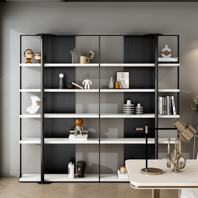 Modern Minimalist Red Bookcase - CharmyDecor