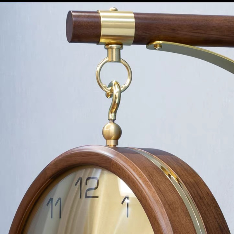 Contemporary Minimalist Double-Sided Wall Clock – CharmyDecor