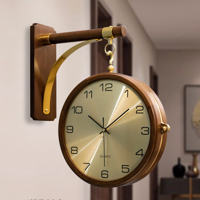 Modern Double-Sided Hanging Wall Clock - CharmyDecor
