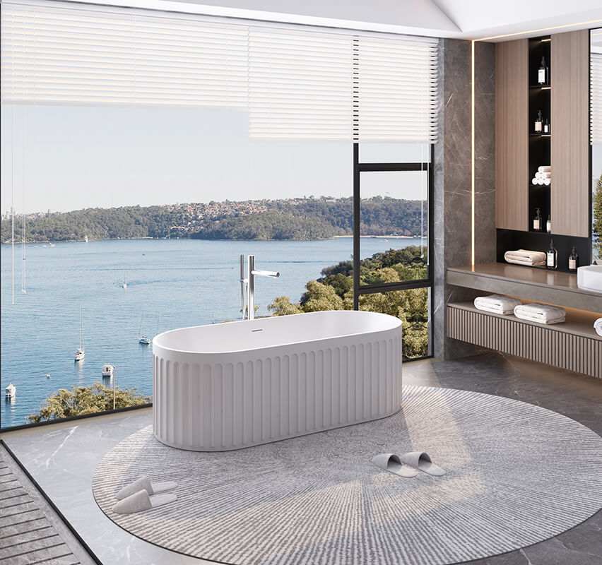 Modern Freestanding Transparent Bathtub in 5 Colors – CharmyDecor