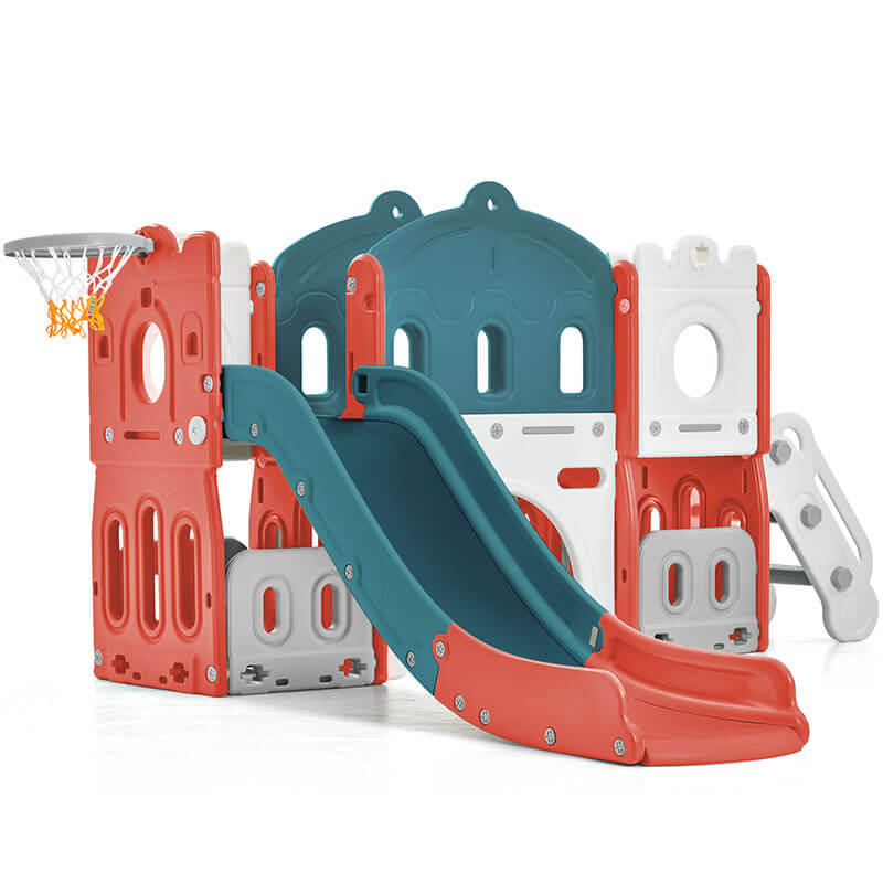 Freestanding Castle Climber Kids Slide Playset - CharmyDecor