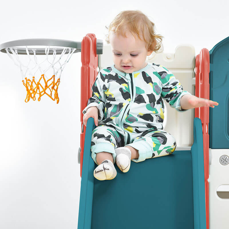 Freestanding Castle Climber Kids Slide Playset - CharmyDecor