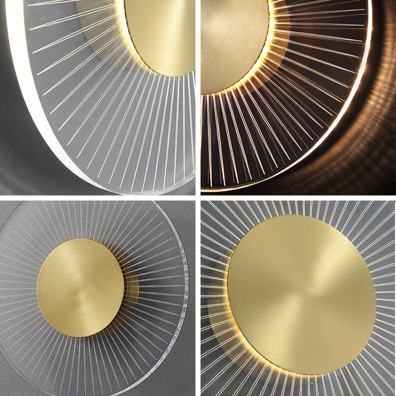Gold Round Decorative LED Wall Lamp - CharmyDecor - CharmyDecor