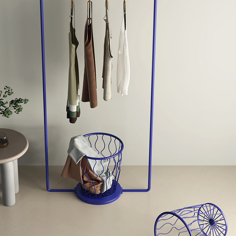 Sturdy Blue Sine Clothes Rack for Optimized Storage – CharmyDecor