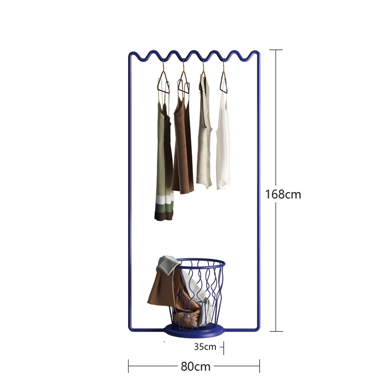 Sturdy Blue Sine Clothes Rack for Optimized Storage – CharmyDecor