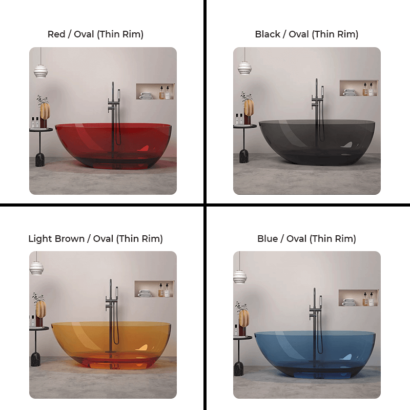 Freestanding Transparent Bathtub Available in Five Colors – CharmyDecor