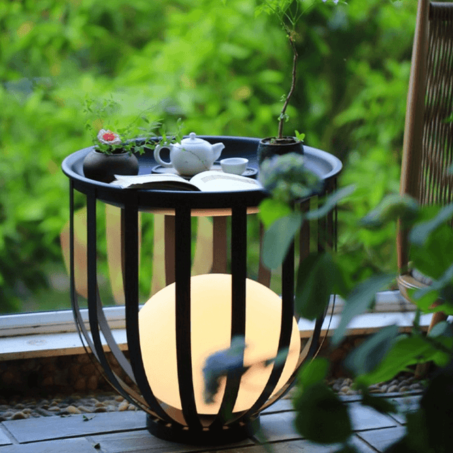 Stylish Outdoor Lamp with Creative Flower Stand Design – CharmyDecor