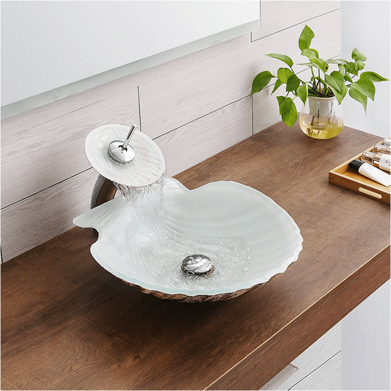 Scallop Shell-Shaped Decorative Bathroom Sink – CharmyDecor