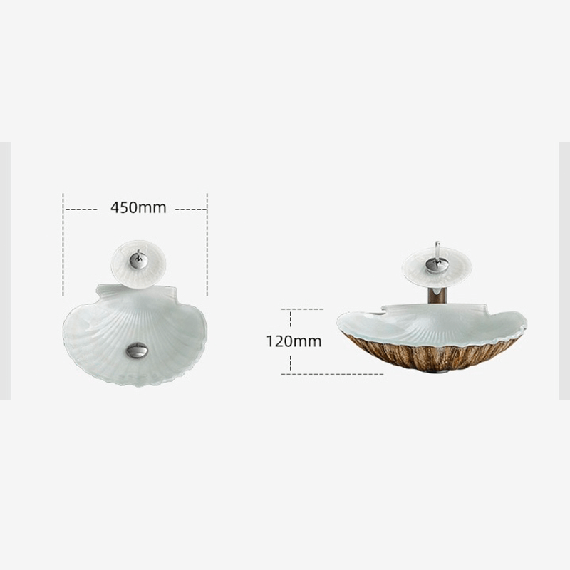 Scallop Shell-Shaped Decorative Bathroom Sink – CharmyDecor