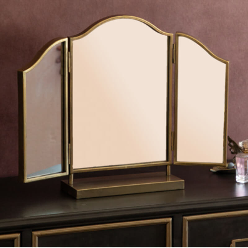 Elegant Vintage Desk Mirror for Makeup and Decor