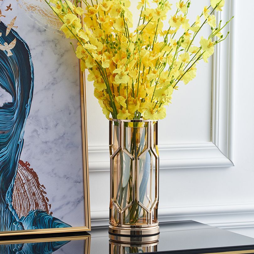 Modern Elegant Novelty Shape Gold Ceramic Vase - CharmyDecor