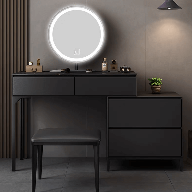 Tempered Glass Makeup Vanity & TV Console Stand – CharmyDecor