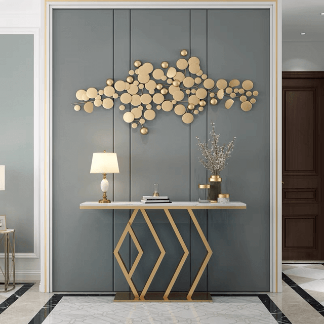 Elegant Marble-Top Console Table for Entryway Decor – CharmyDecor