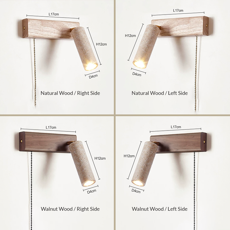 Artistic Wooden LED Wall Spotlight – Creative Design – CharmyDecor