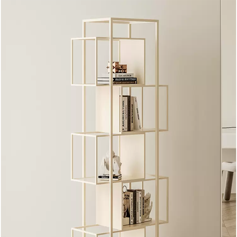 Sleek Cube Bookcase with Integrated Display Shelf – CharmyDecor