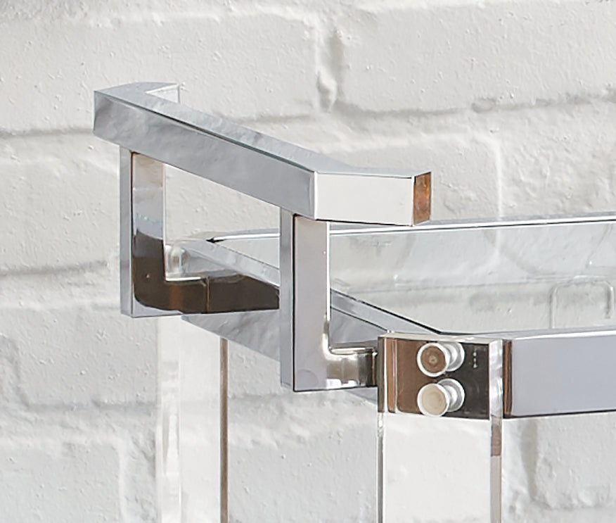 Cloud Acrylic Rolling Cart with Wheels - Modern Design – CharmyDecor