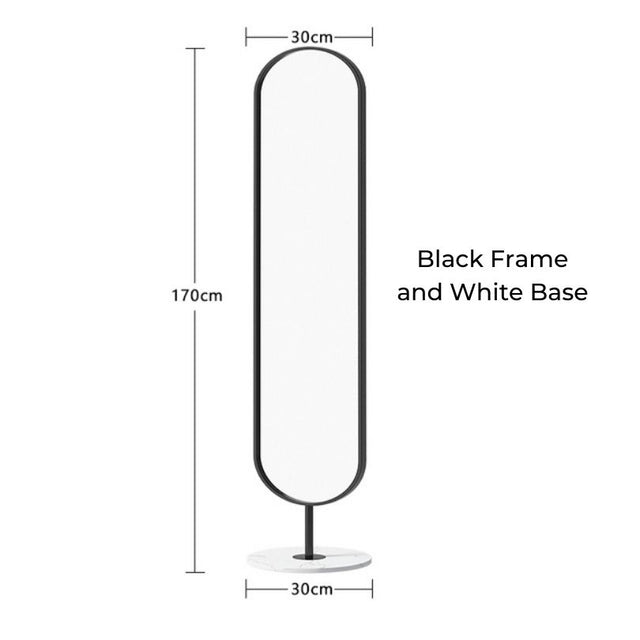 Freestanding Glass Vanity Mirror: Modern Full-Body Design – CharmyDecor