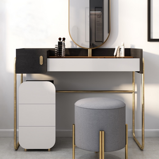 Contemporary Vanity Table with Storage Drawers – CharmyDecor