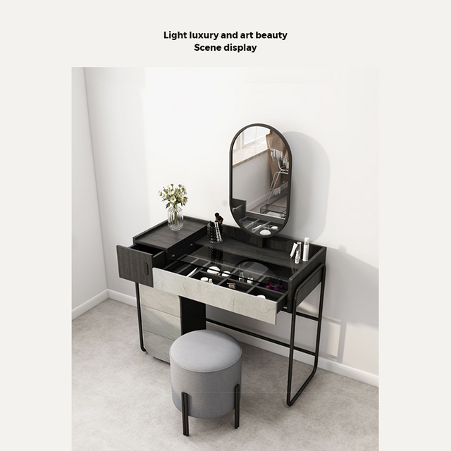 Modern Makeup Desk with Drawers- CharmyDecor