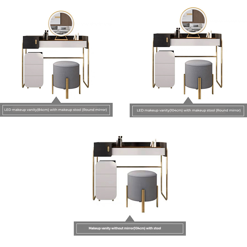 Modern Makeup Desk with Drawers – CharmyDecor