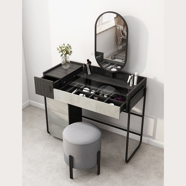 Modern Makeup Desk with Drawers – CharmyDecor