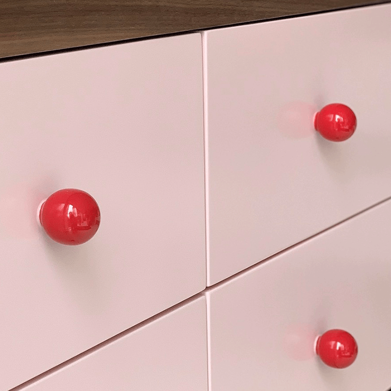 Contemporary 6-Drawer Pink Bedroom Dresser – CharmyDecor