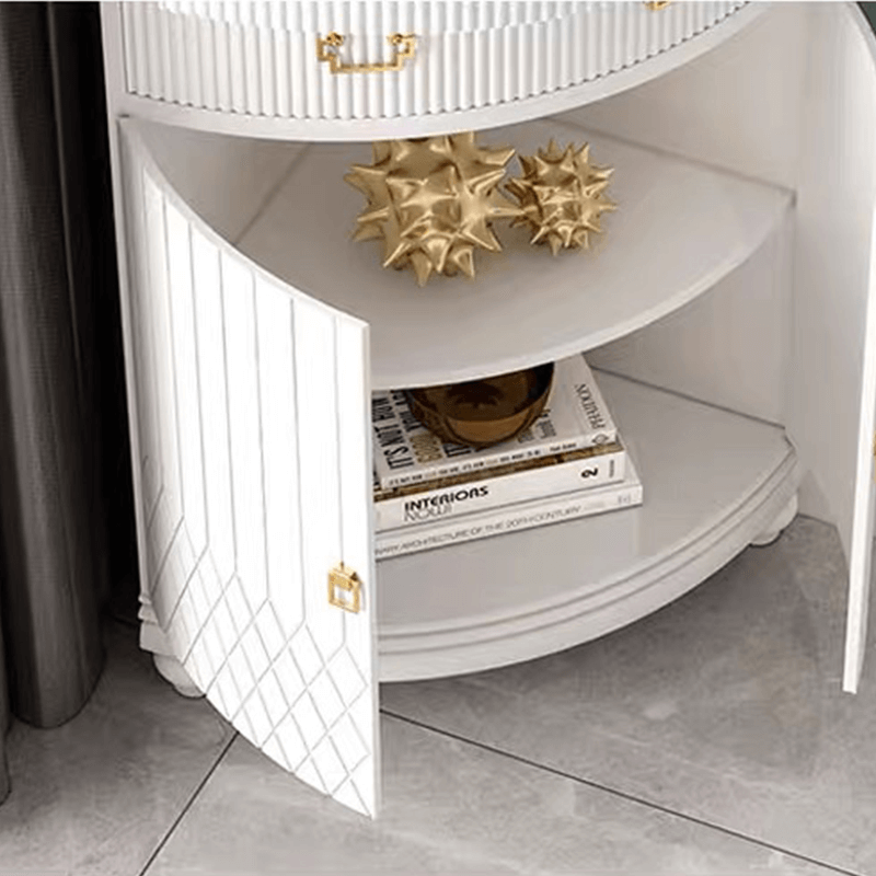 Stylish White Triangle Corner Cabinet for Modern Spaces – CharmyDecor