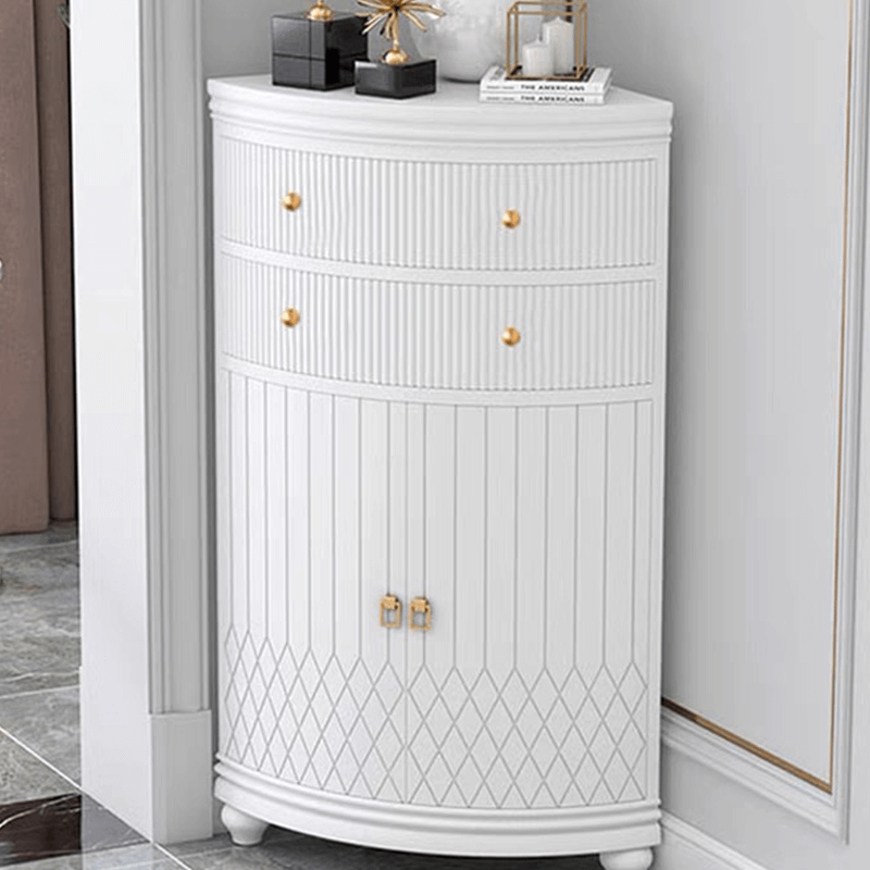 Stylish White Triangle Corner Cabinet for Modern Spaces – CharmyDecor