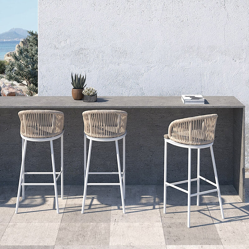 Stylish Rattan Bar Table & Chair Set for High Spaces – CharmyDecor