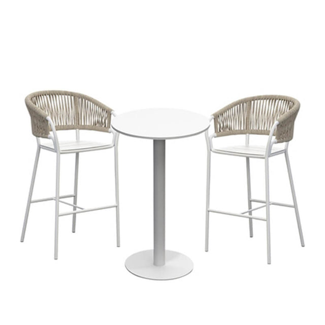 Stylish Rattan Bar Table & Chair Set for High Spaces – CharmyDecor