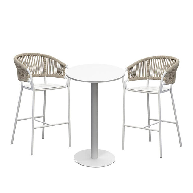 Stylish Rattan Bar Table & Chair Set for High Spaces – CharmyDecor
