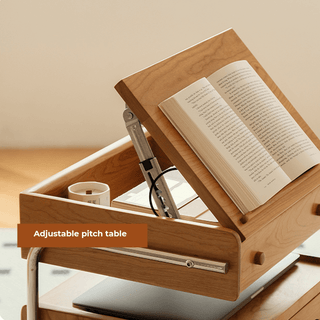 Robot-Shaped Wooden Storage Sofa Side Table with Tilting Top, Rolling ...