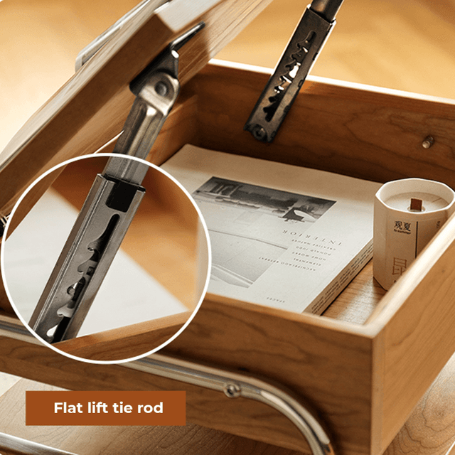 Robot-Shaped Wooden Storage Sofa Side Table with Tilting Top, Rolling ...