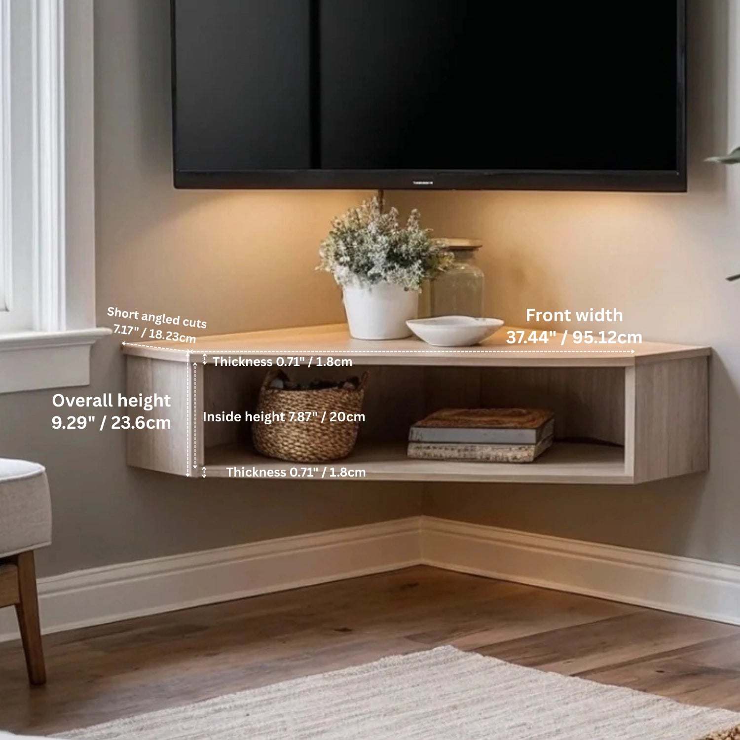 floating corner unit