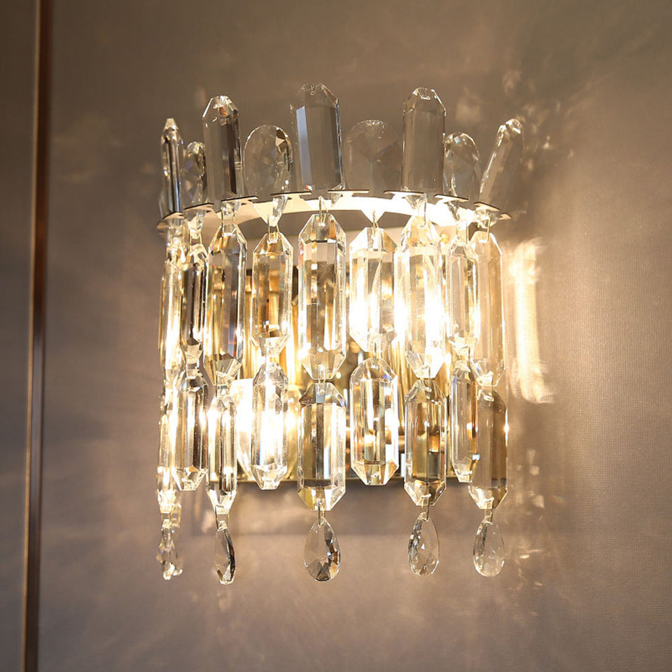 Elegant LED Gold Crystal Glass Wall Lamp - Luxury Lighting – CharmyDecor
