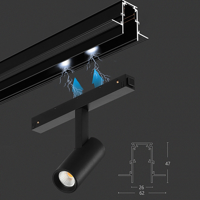 Magnetic Linear LED Track Light Fixture for Modern Spaces – CharmyDecor