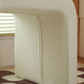 Arch Boucle Waterfall Design Vanity Stool - CharmyDecor- CharmyDecor