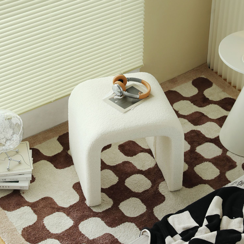 Elegant Arch Boucle Waterfall Style Vanity Stool – CharmyDecor