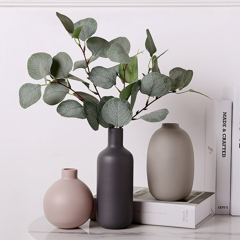 Sleek Ceramic Vase for Modern Minimalist Decor – CharmyDecor