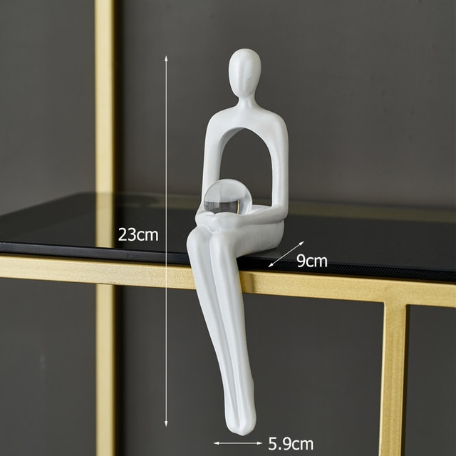 Abstract Sitting Resin Figurine sculpture – CharmyDecor