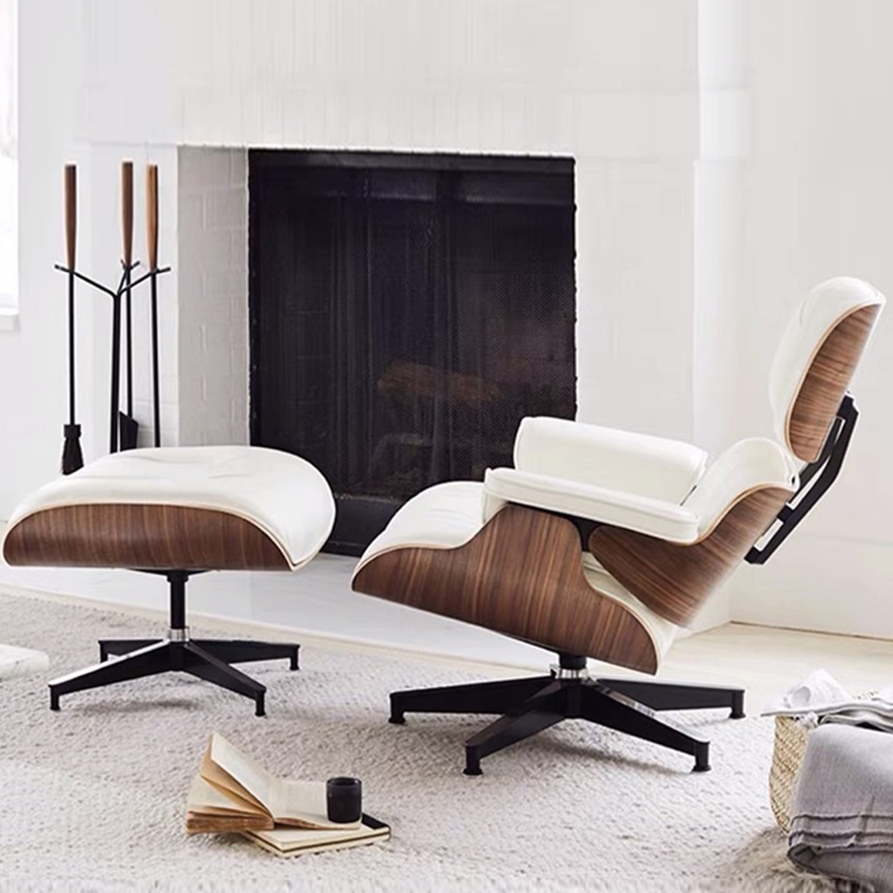 Modern Rotatable Executive Lounge Chair with Ottoman – CharmyDecor