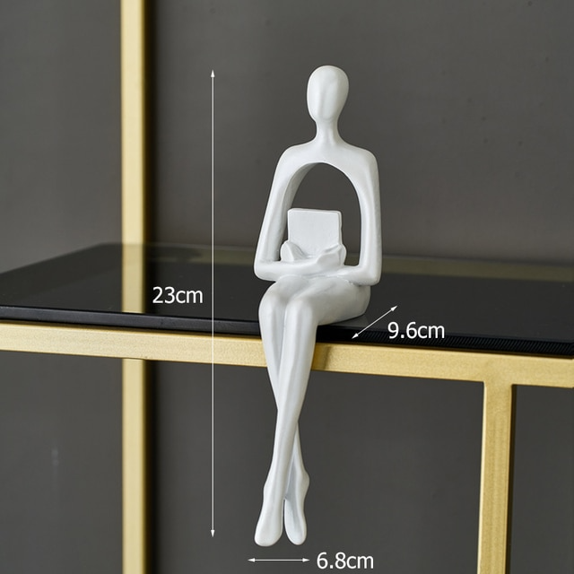 Abstract Sitting Resin Figurine sculpture – CharmyDecor