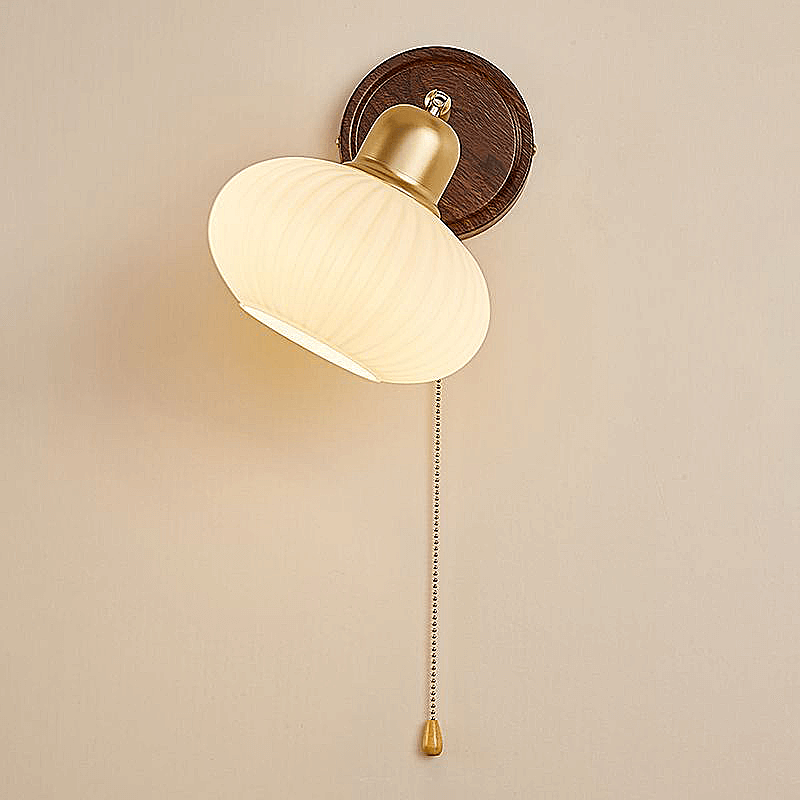 Nordic Round Wall Lamp with Glass Shade - Elegant Design – CharmyDecor