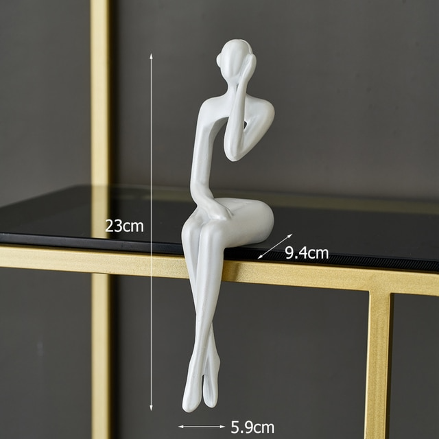Abstract Sitting Resin Figurine sculpture – CharmyDecor