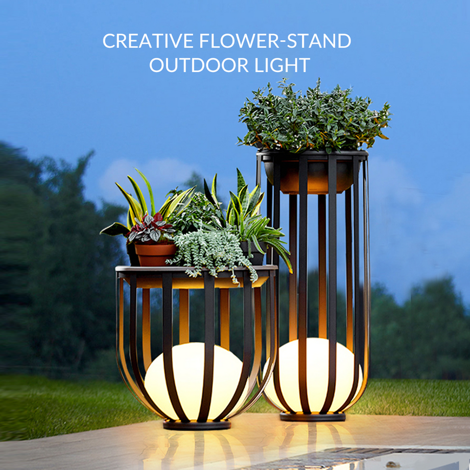 Creative Flower-stand Outdoor Lamp – CharmyDecor