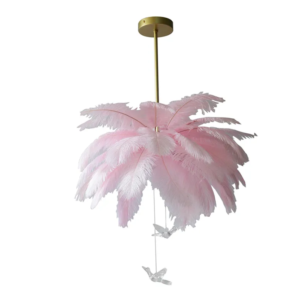 Modern 5-Light LED Feather Pendant Light- CharmyDecor
