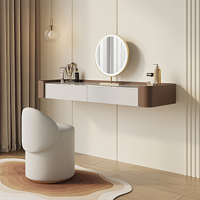 Minimalist White Floating Vanity Table for Modern Spaces – CharmyDecor