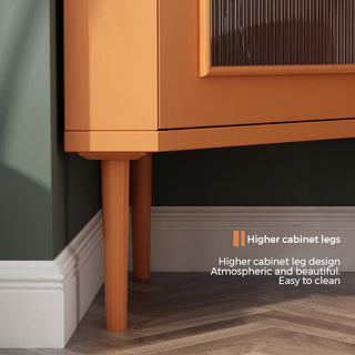 Modern 3‑Tier Triangle Corner Cabinet with Decorative Fluted Glass Doo ...