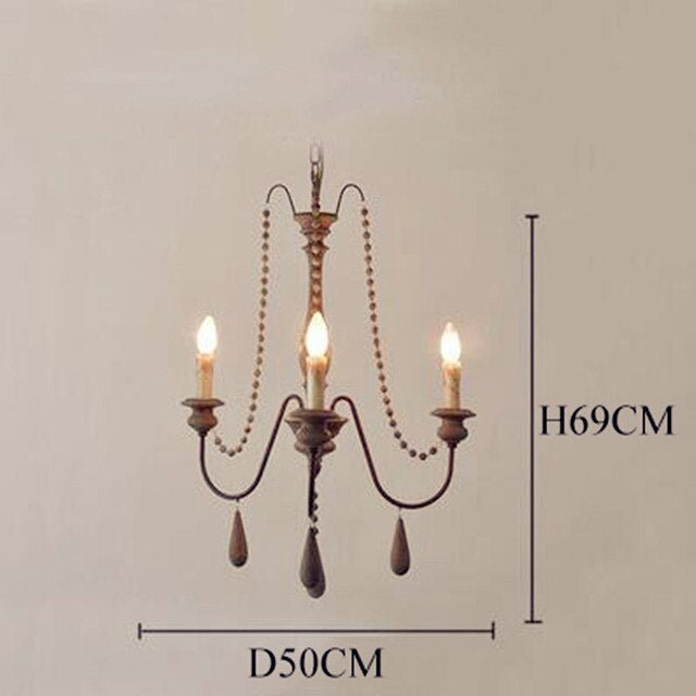 Lustre Wood Led Chandelier - 8Lights D75xH75cm - CharmyDecor