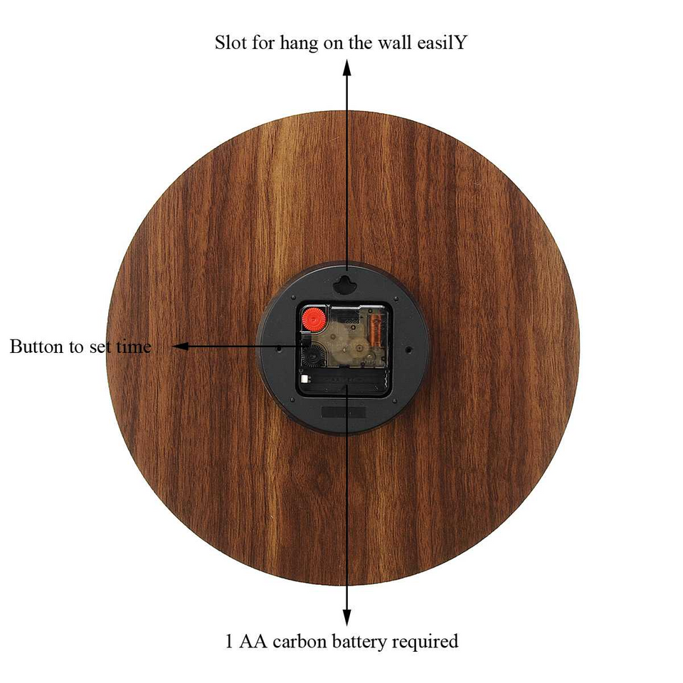 Glow in the Dark Luminous Wood Wall Clock – CharmyDecor